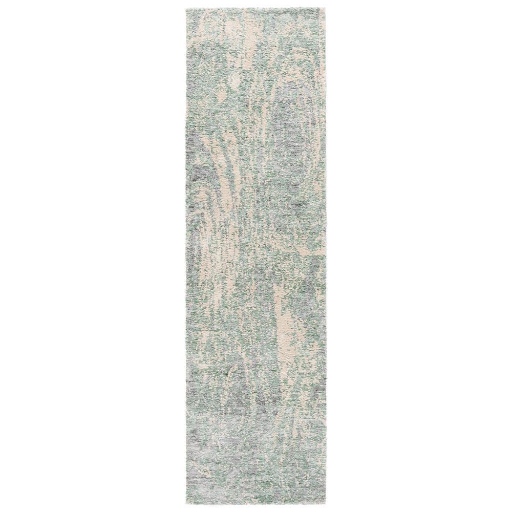 SAFAVIEH Audrey 2 ft. x 8 ft. Blue/Gray Running Floral Runner Rug ...