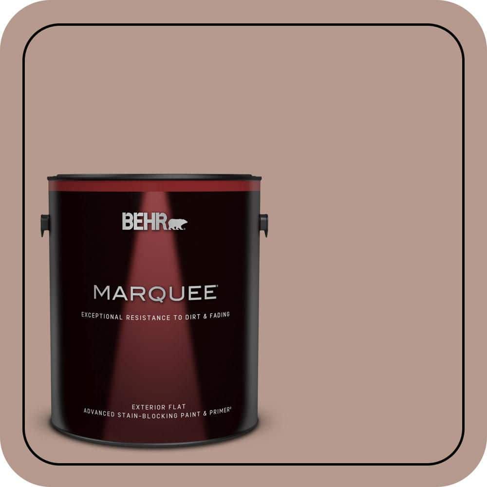 BEHR MARQUEE 1 gal. #MQ1-55 Lite Cocoa Flat Exterior Paint & Primer ...