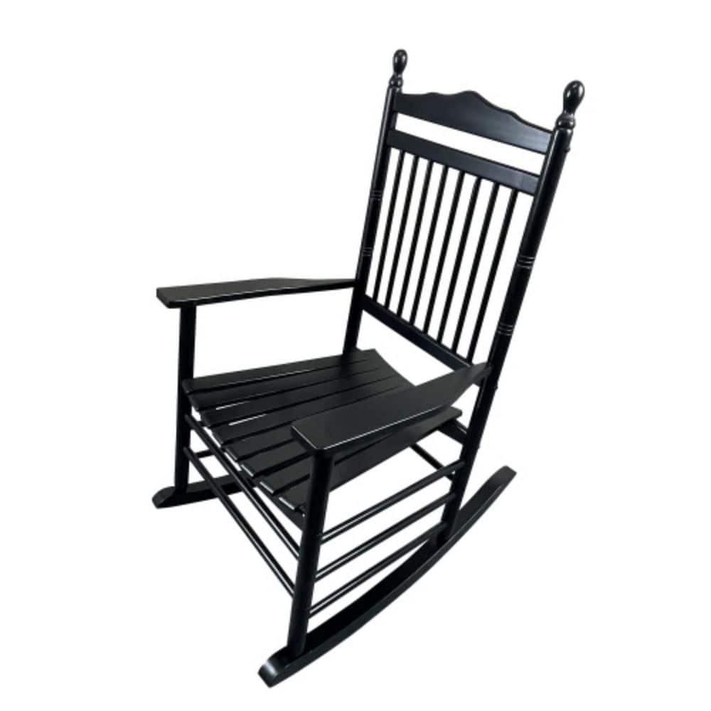 Dracelo Series Frame Black Wood Outdoor Rocking Chair GT-197 - The Home ...