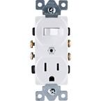 Commercial Electric 15 Amp Switch Outlet, White LN-5