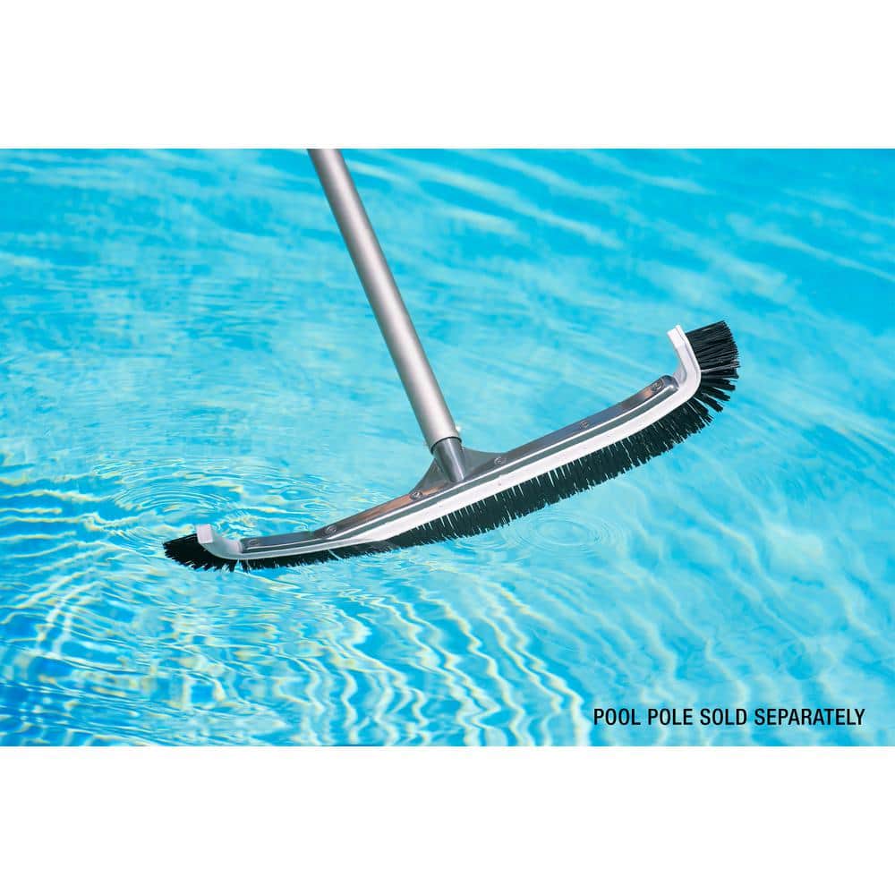 Poolmaster 22 in. Ultra-Curved Swimming Pool Wall and Tile Brush Head for Inground and Above ...
