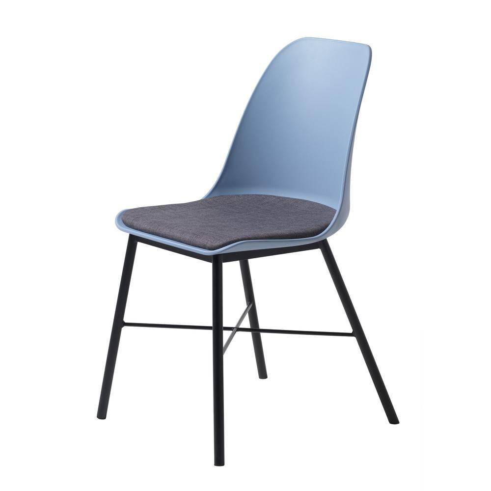 Nyhus Tampa Light Blue Modern Dining Side Chair with Cushion Seat (Set ...