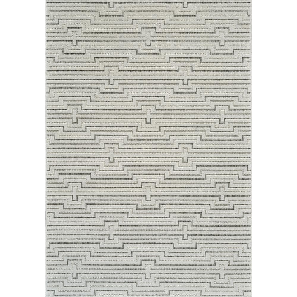 Rug Branch Maise Cream Beige 4 ft. x 6 ft. Modern Abstract Indoor Area ...