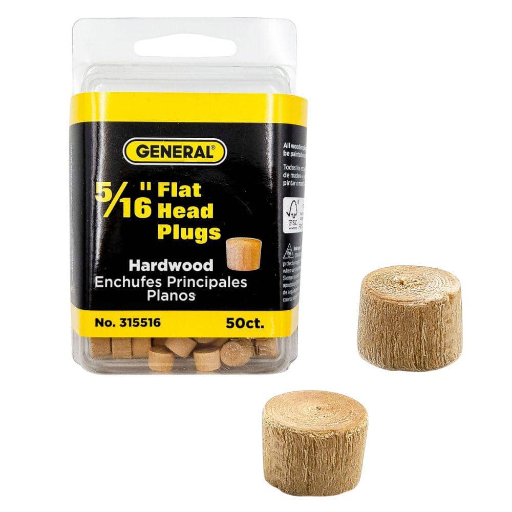 General Tools 5/16 in. Flat Head Oak Plugs 315516 - The Home Depot