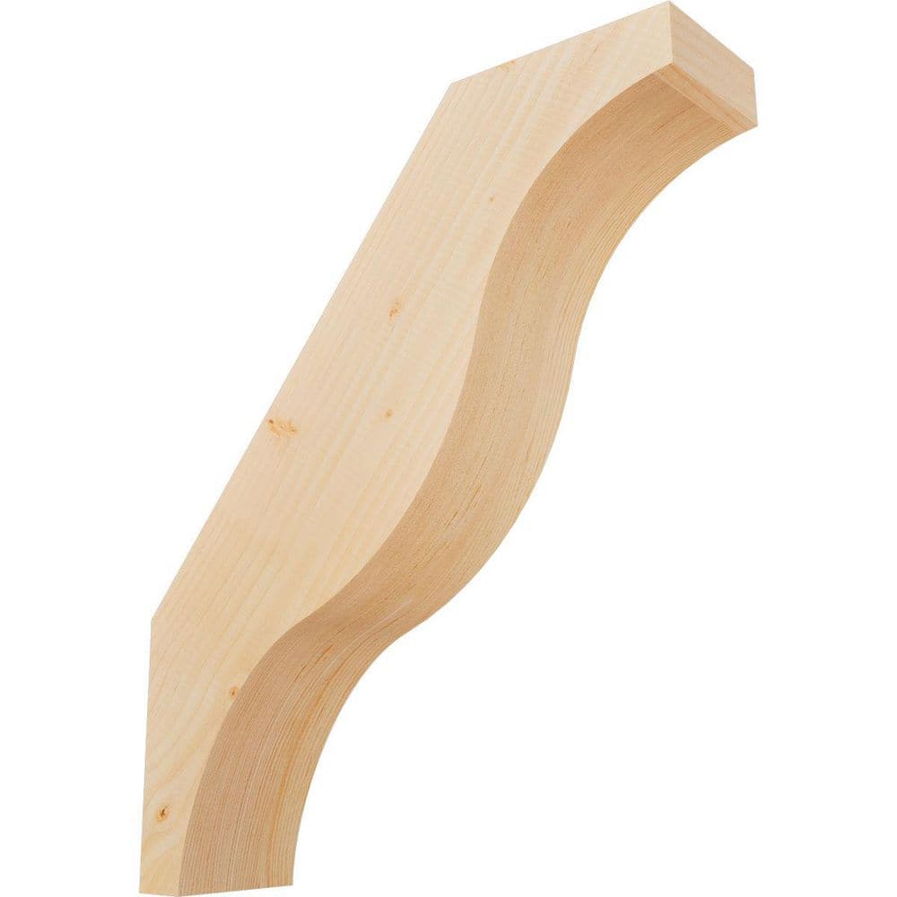 Ekena Millwork 5 1/2"W x 22"D x 26"H Funston Smooth Knee Brace, Douglas ...