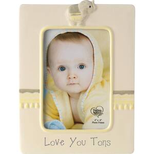 Precious Moments 4 in. x 6 in. Yellow and Gray Ceramic Love You Tons ...