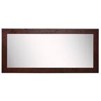 Oversized Rectangle Dark Walnut Classic Mirror (78 in. H x 39 in. W ...