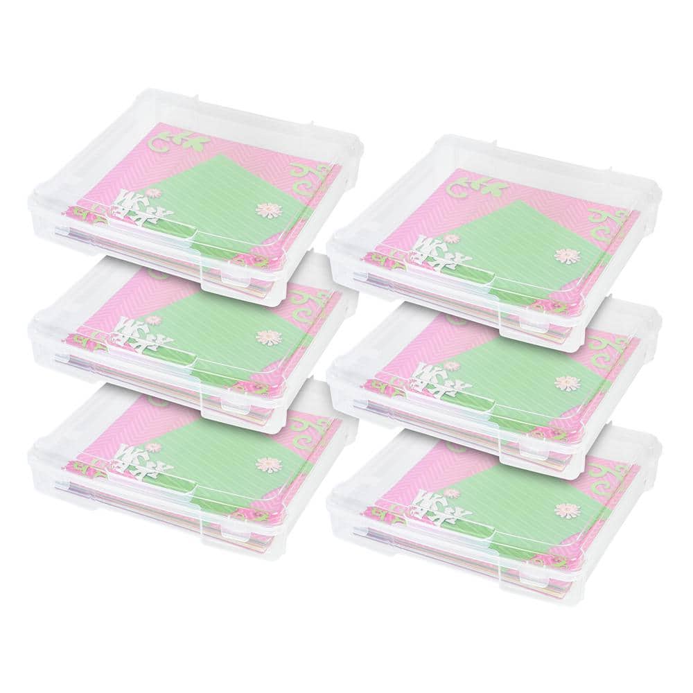 IRIS 12 in. x 12 in. Scrapbook Storage Case in Clear (6-Pack) 585121
