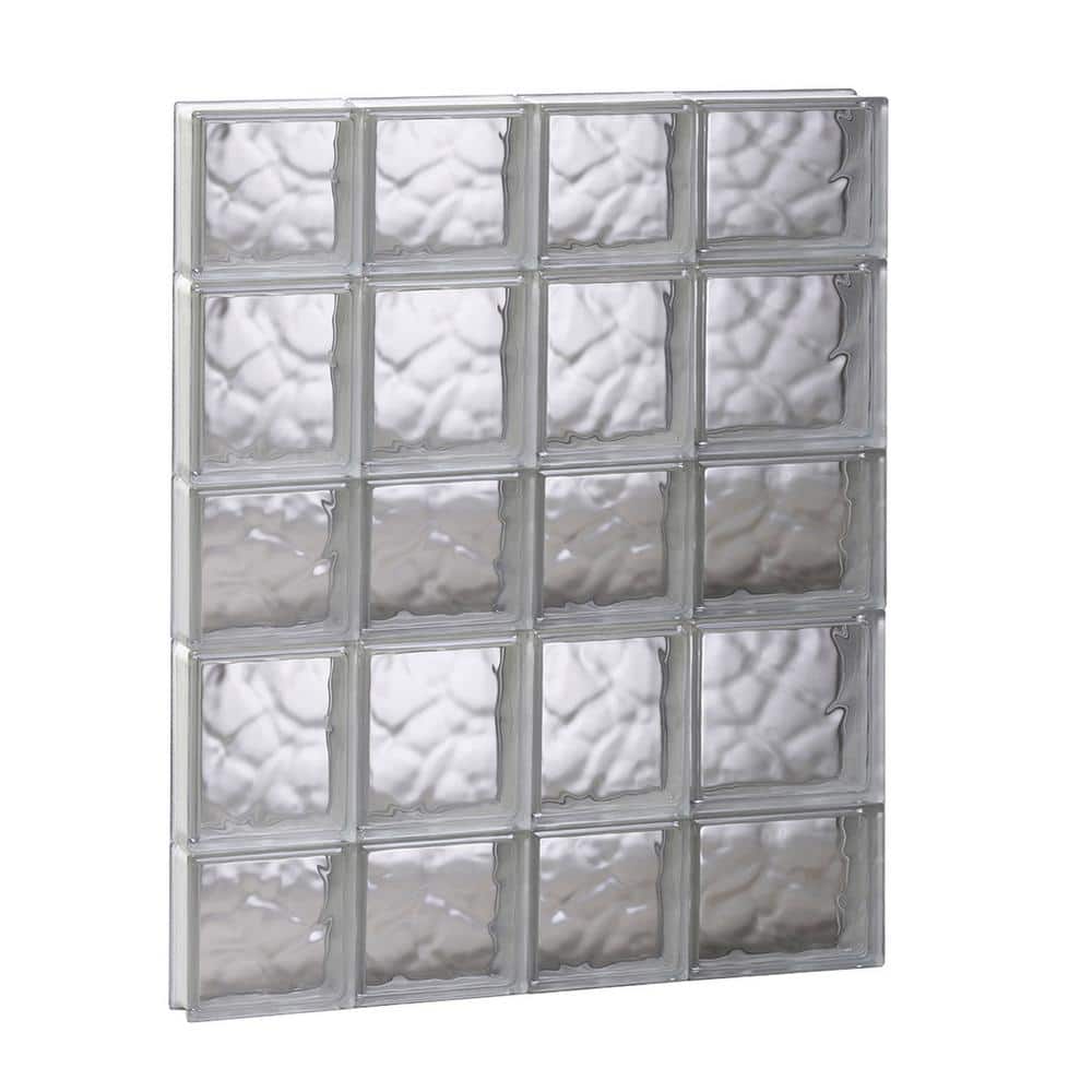 Clearly Secure 25 in. x 32.75 in. x 3.125 in. Frameless Wave Pattern ...