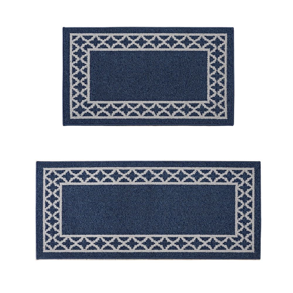 Reviews for Nautica Collin Border Denim Twist/Light Gray 2 ft. x 5 ft ...