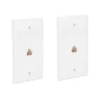 Commercial Electric 1 Gang Ethernet Wall Plate, White (2-Pack ...