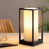 EDISHINE 11.4 in. Black Dimmable Touch Control Table Lamp with White ...