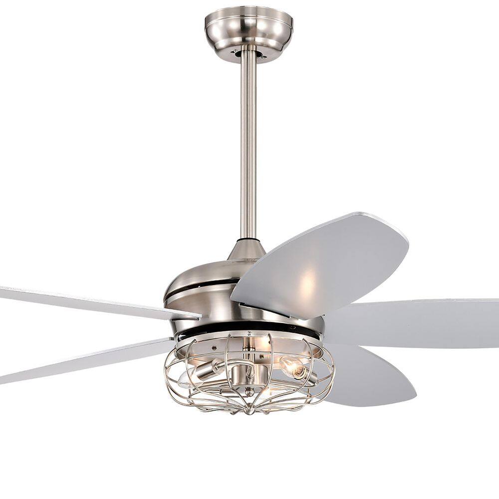 Have a question about BANSA ROSE 52 in. Indoor Sand Nickel LED Ceiling ...