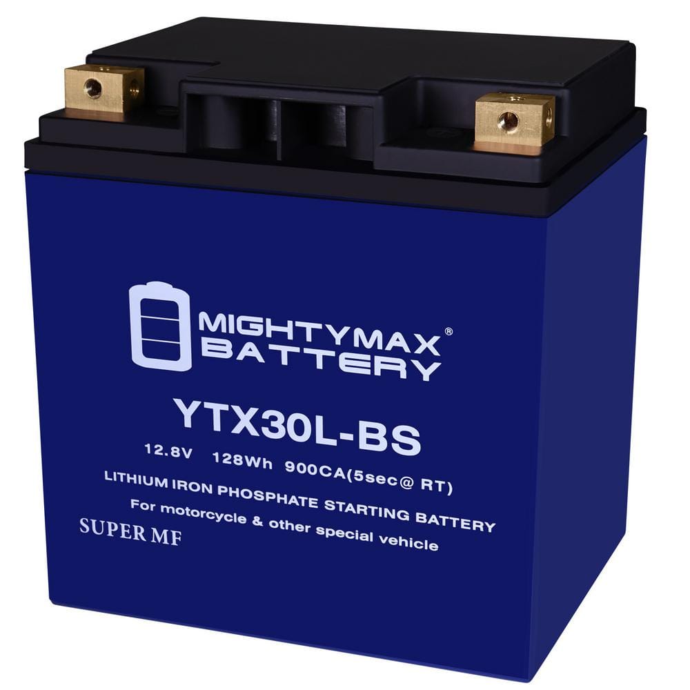 MIGHTY MAX BATTERY YTX30L-BSLIFEPO4-12 Volt 30 AH, 680 CCA, Lithium ...