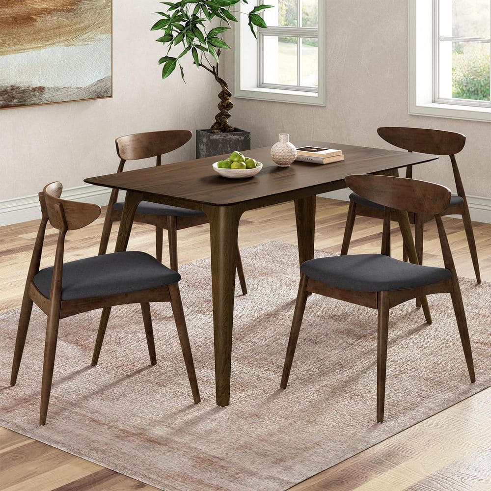 CHRISTOPHER KNIGHT HOME Victor Mid-Century Modern 5-Piece Walnut Plus ...