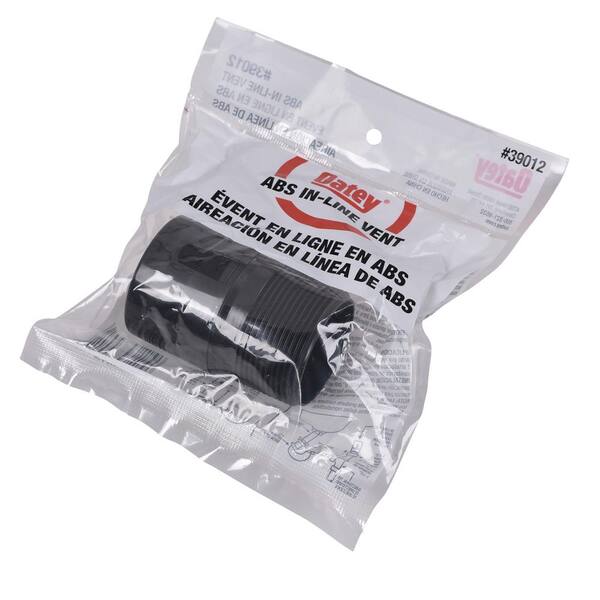 Oatey 1-1/2 in. NPT Black ABS In-Line Air Admittance Vent 390122 - The ...