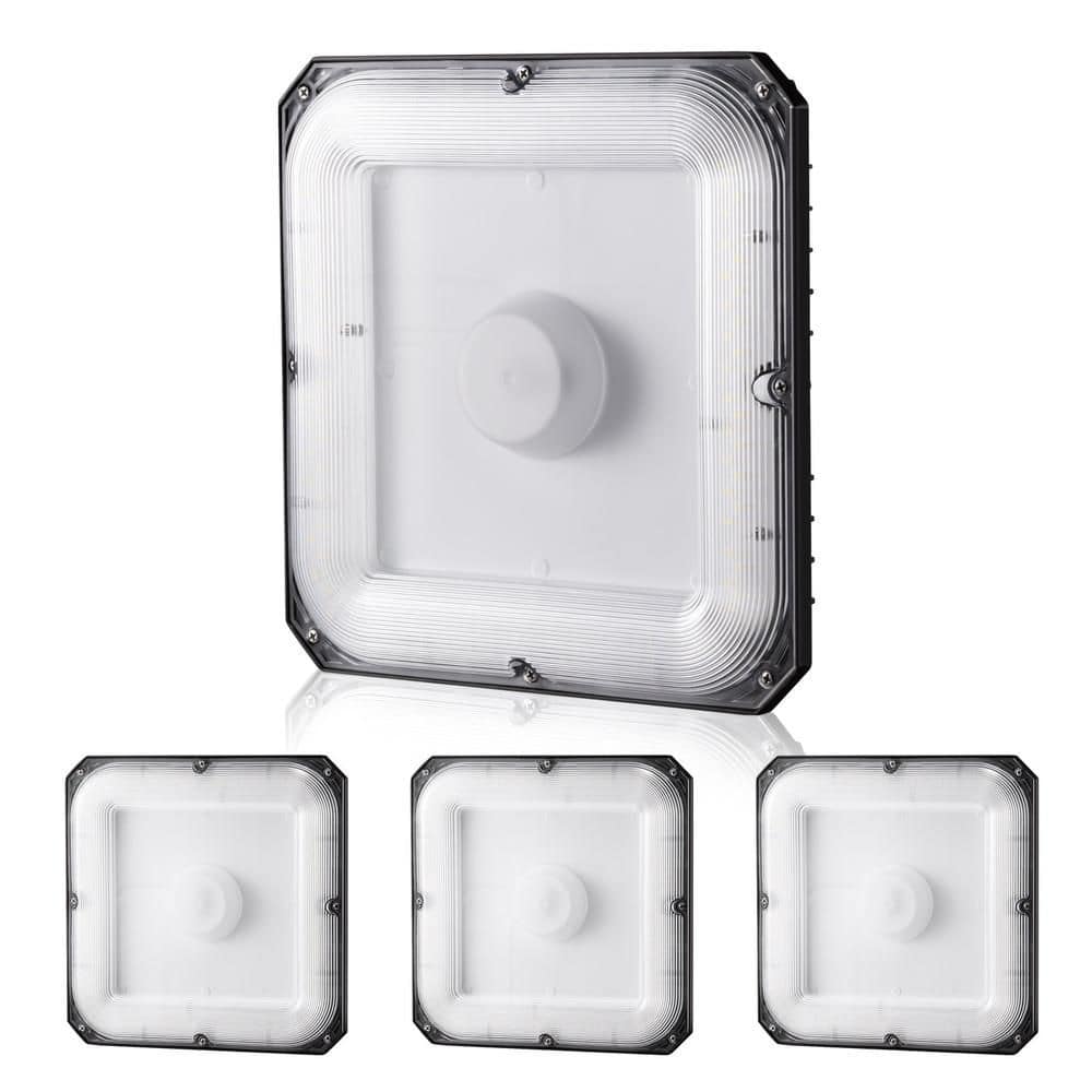 GIVIMO 12.8 in. W, LED Canopy Lights, 4 Pack, 80W 8800 Lumens Each ...