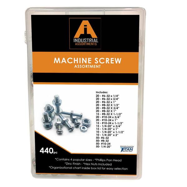 TITAN INDUSTRIAL SUPPLY 440 Piece Machine Screw Kit SMPLMS - The Home Depot