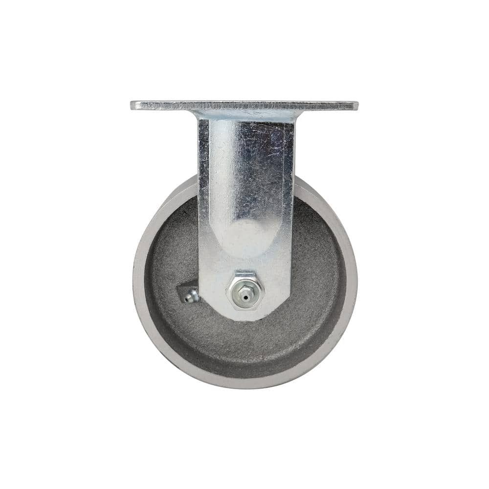 Shepherd 5 in. Gray Cast Iron Rigid Plate Caster with 800 lb. Load ...