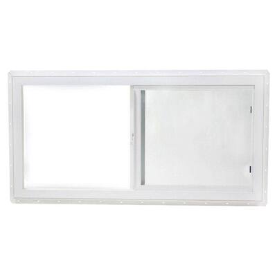 TAFCO WINDOWS 47.5 in. x 23.5 in. Utility Left -Hand Single Slider ...