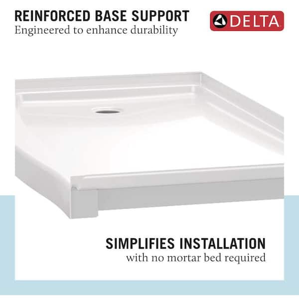 Delta Classic 500 Curve 32 in. L x 60 in. W x 72 in. H 4-Pieces Alcove ...