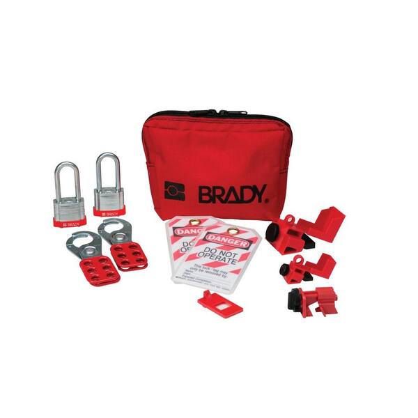 Brady Personal Breaker Lockout Pouch with 2 Keyed-Alike Steel Padlocks ...