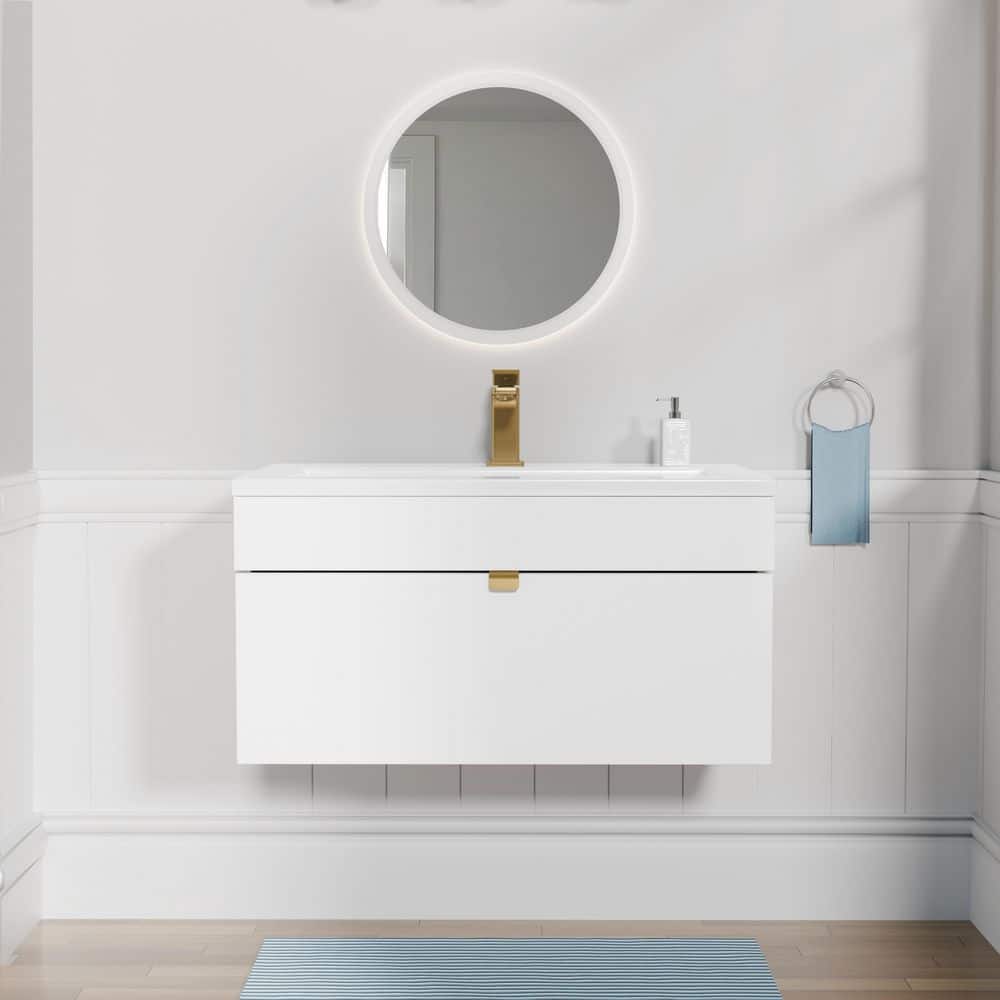 Cutler Kitchen and Bath Loft 30 in. W x 16 in. D x 15 in. H Wall Mount ...