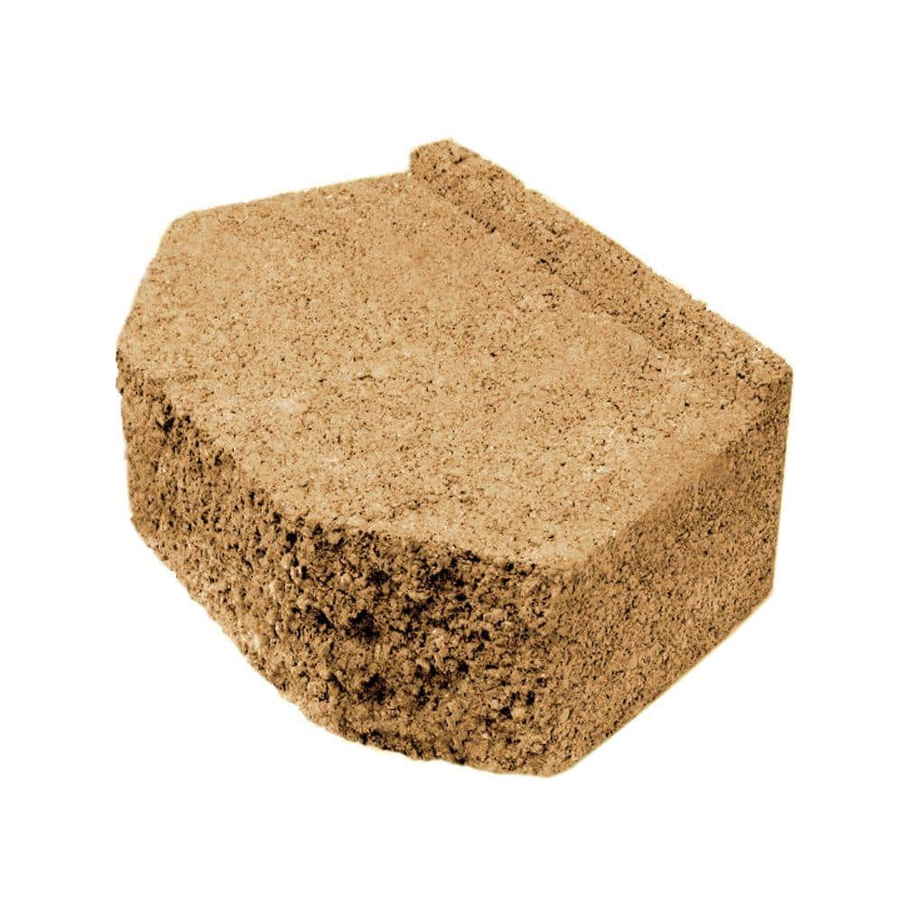 Keystone Arborstone 12 in. x 4 in. x 8 in. Tan Concrete Garden Wall ...