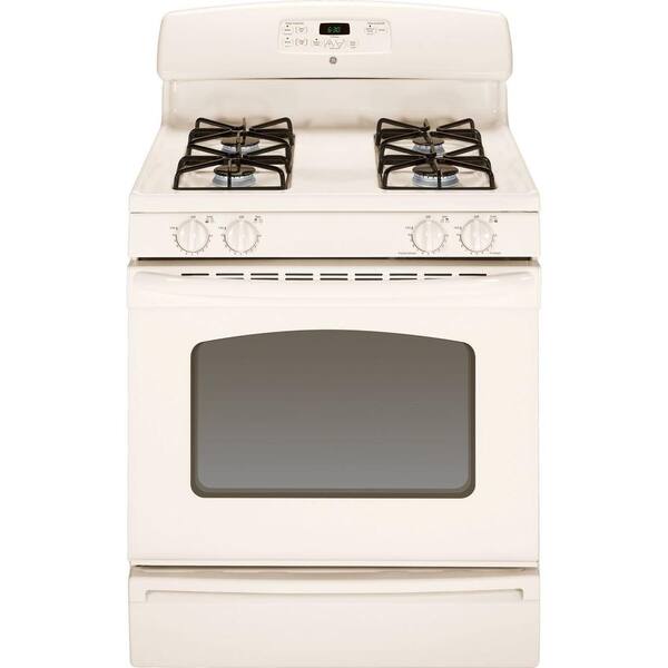30 in. Freestanding Gas Range with Steam Clean in Bisque JGBS23DETCC ...