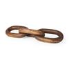 Mercana Tayla Large Medium Brown Wood Chain Link 70152 - The Home Depot