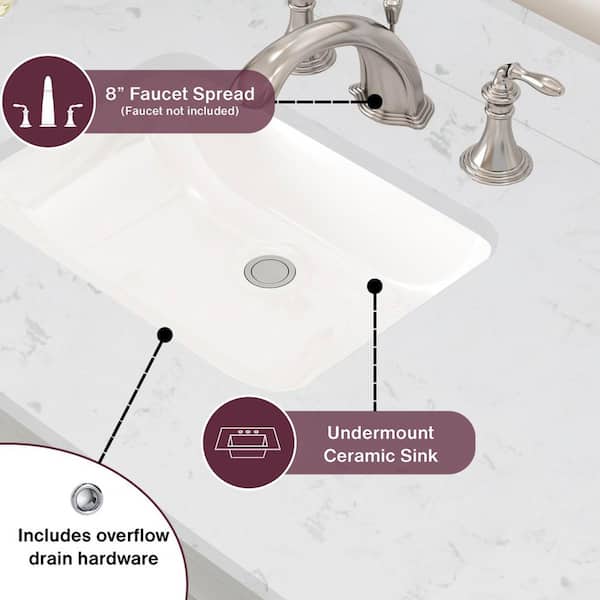 Home Decorators Collection Talmore 72 in. Double Sink Sky Grey Bath ...