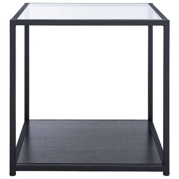 SAFAVIEH Ackley 19.7 in. Black Square Glass End Table ACC2001A - The ...
