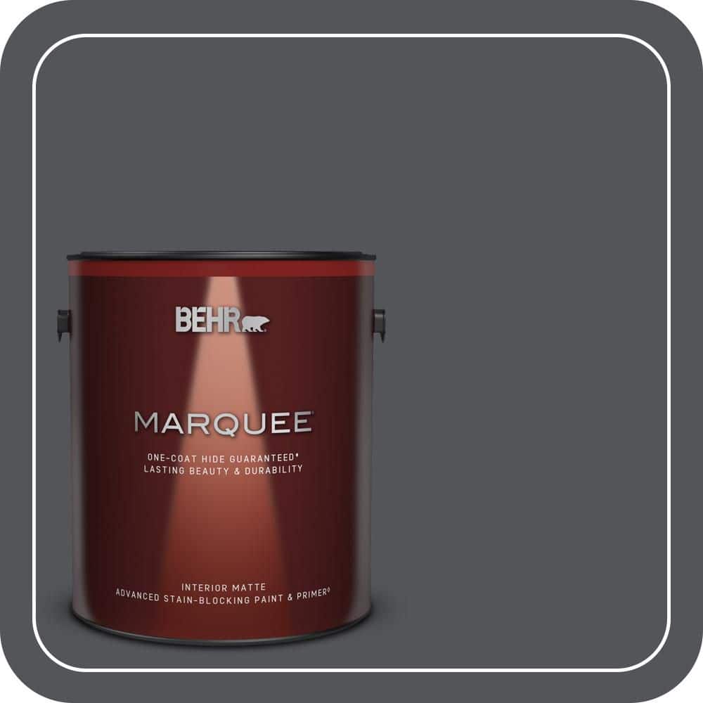 BEHR MARQUEE 1 gal. #N510-6 Orion Gray One-Coat Hide Matte Interior ...