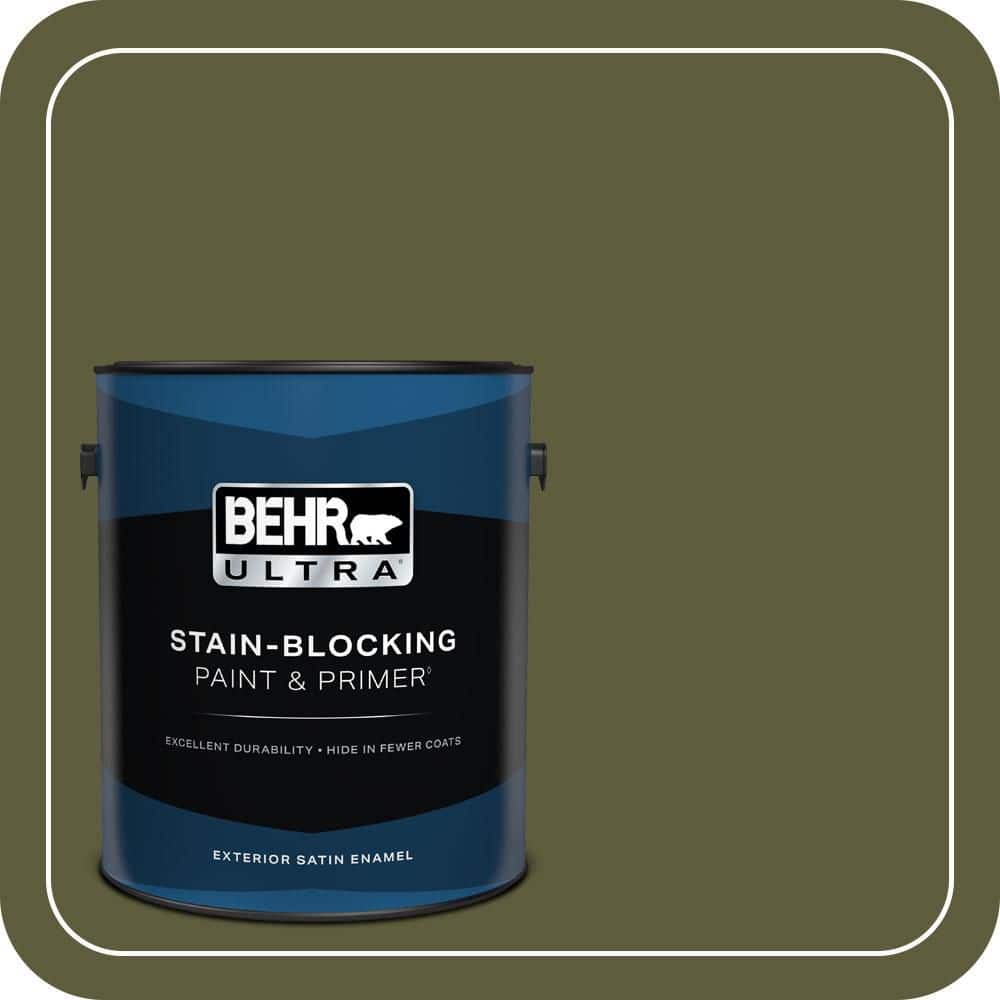 BEHR ULTRA 1 gal. #PPU9-25 Eastern Bamboo Satin Enamel Exterior Paint ...