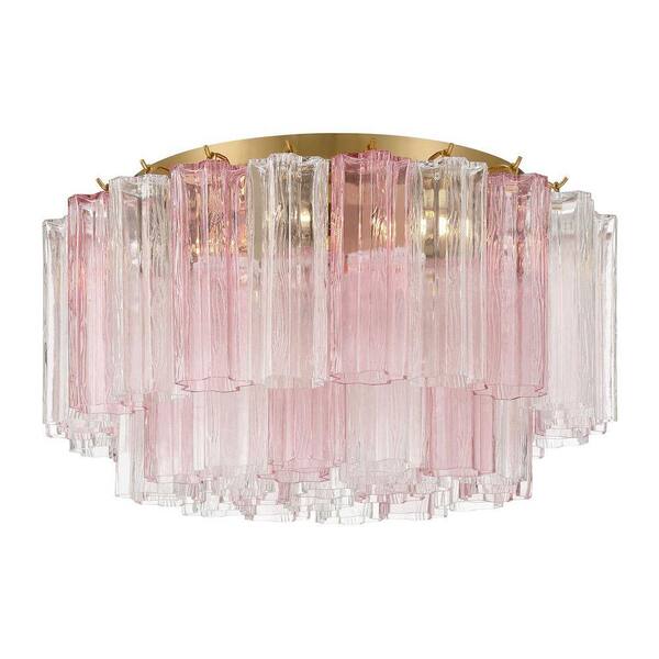 Crystorama 22.25 Addis 7 Light Aged Brass Flush Mount ADD-321-AG-SP ...