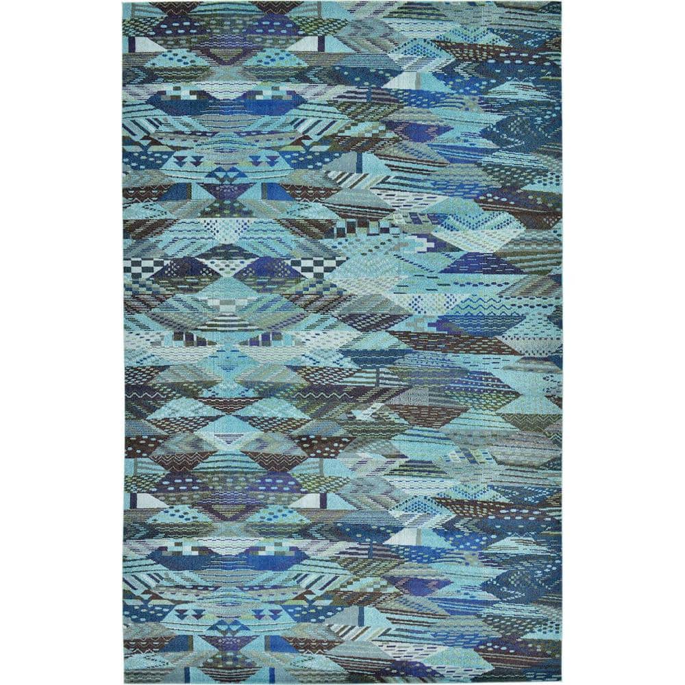 Unique Loom Sedona Rainier Blue 10' 6 x 16' 5 Area Rug 3122222 - The ...