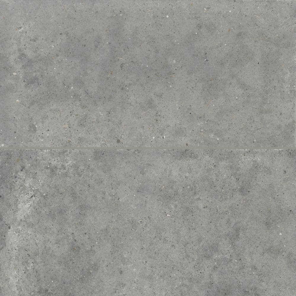 Bedrosians Sample-Poetry Stone 4 in. x 5 in. Matte Grey Porcelain ...