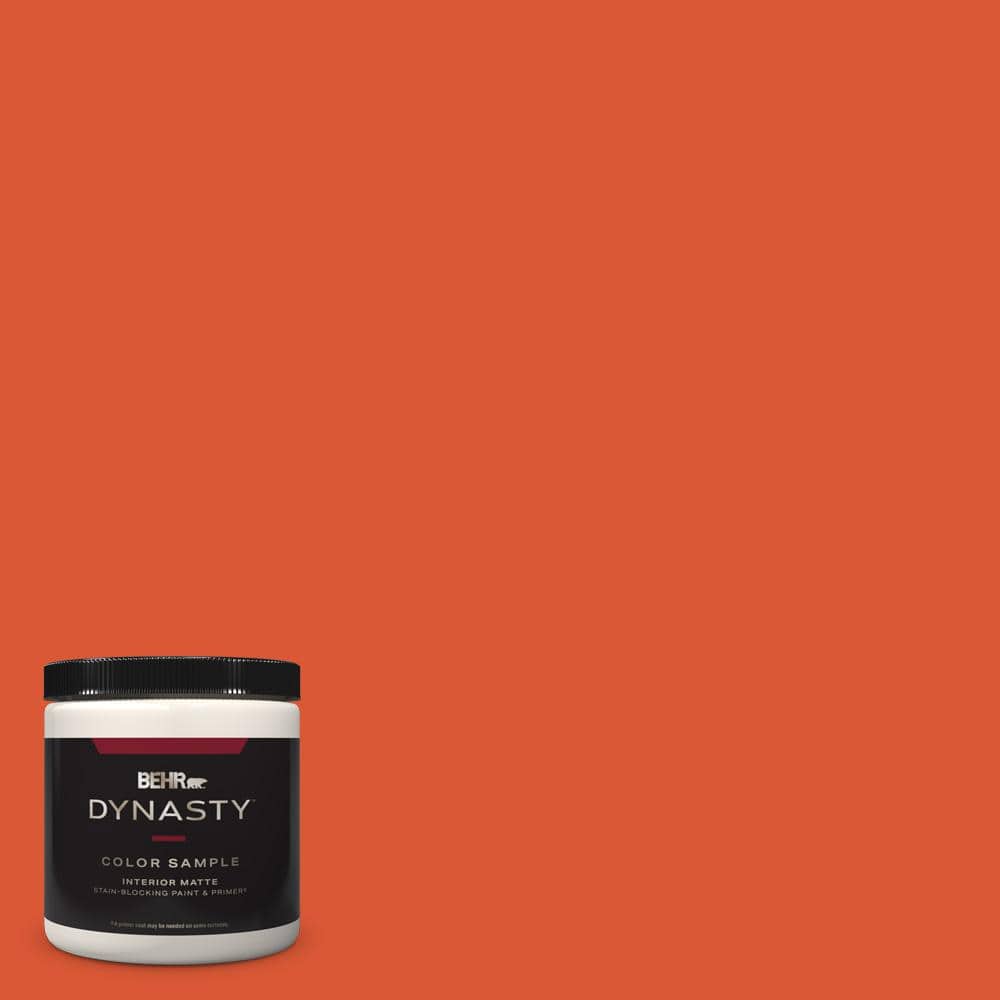 BEHR DYNASTY 8 oz. #P190-7 Inferno Matte Stain-Blocking Interior ...