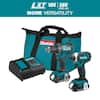 Makita 18V LXT Lithium-Ion Cordless Compact 2-Piece Combo Kit 1.5 Ah ...