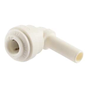 John Guest 1/4 in. O.D. Push-to-Connect x 1/8 in. MIP NPTF Polypropylene 90° Elbow Adapter ...