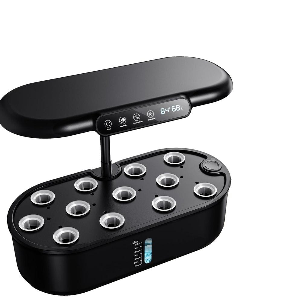 .N/A 12 Pod Hydroponic Growing System w/ LED Grow Light, LCD Display ...