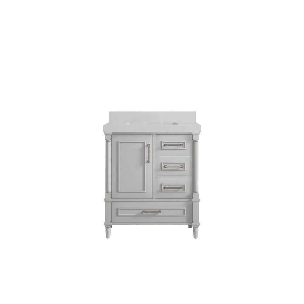 Willow Collections Hudson 30 in. W x 22 in. D x 36 in. H Bath Vanity in ...