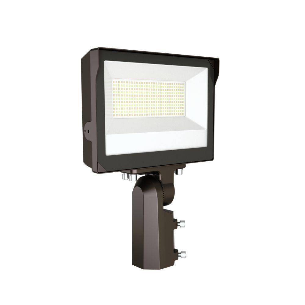 ETI LIGHTING 250-Watt Equivalent Bronze Integrated LED Flood Light ...