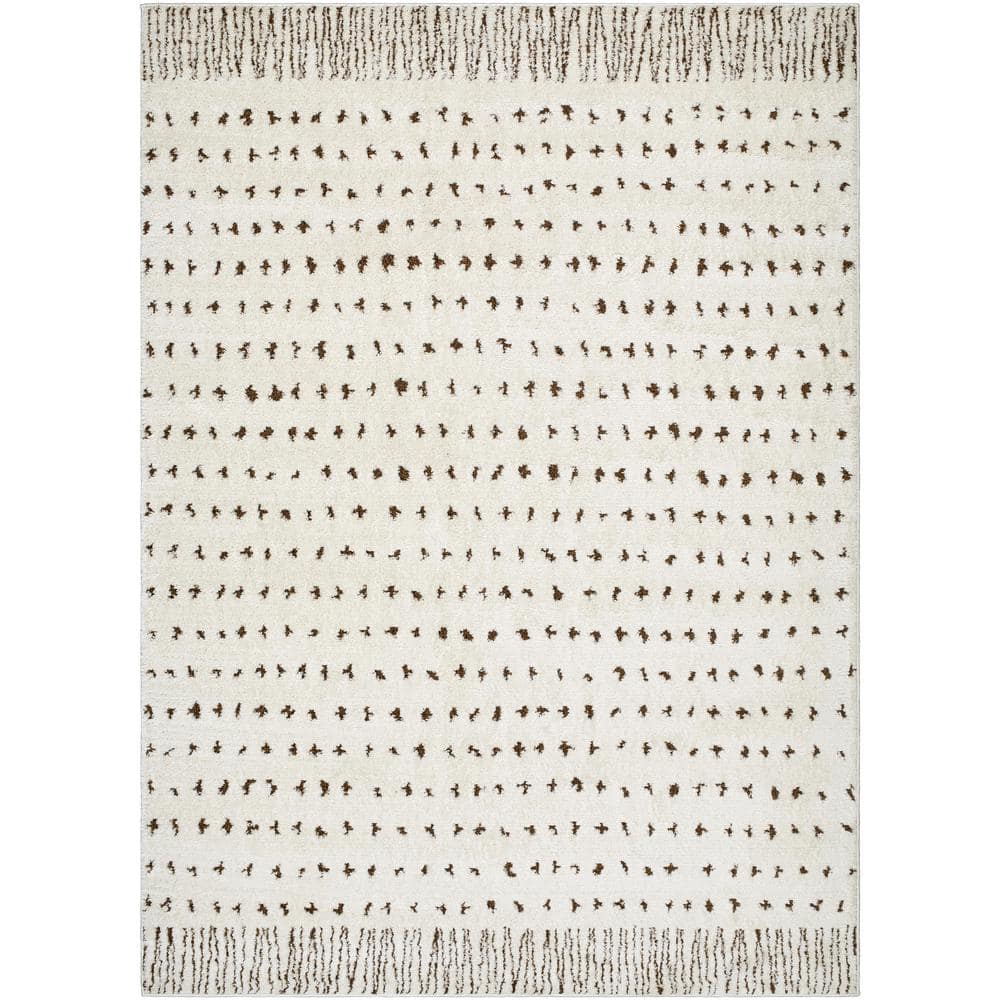 Livabliss Freud Ivory Modern 8 ft. x 10 ft. Indoor Area Rug FEU2329 ...