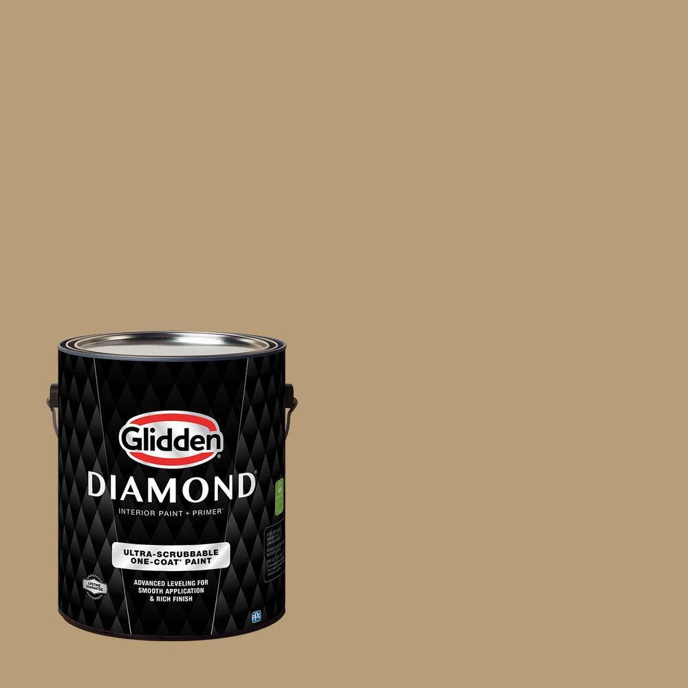 Glidden Diamond 1 gal. PPG1086-5 Earthy Ocher Satin Interior Paint with ...