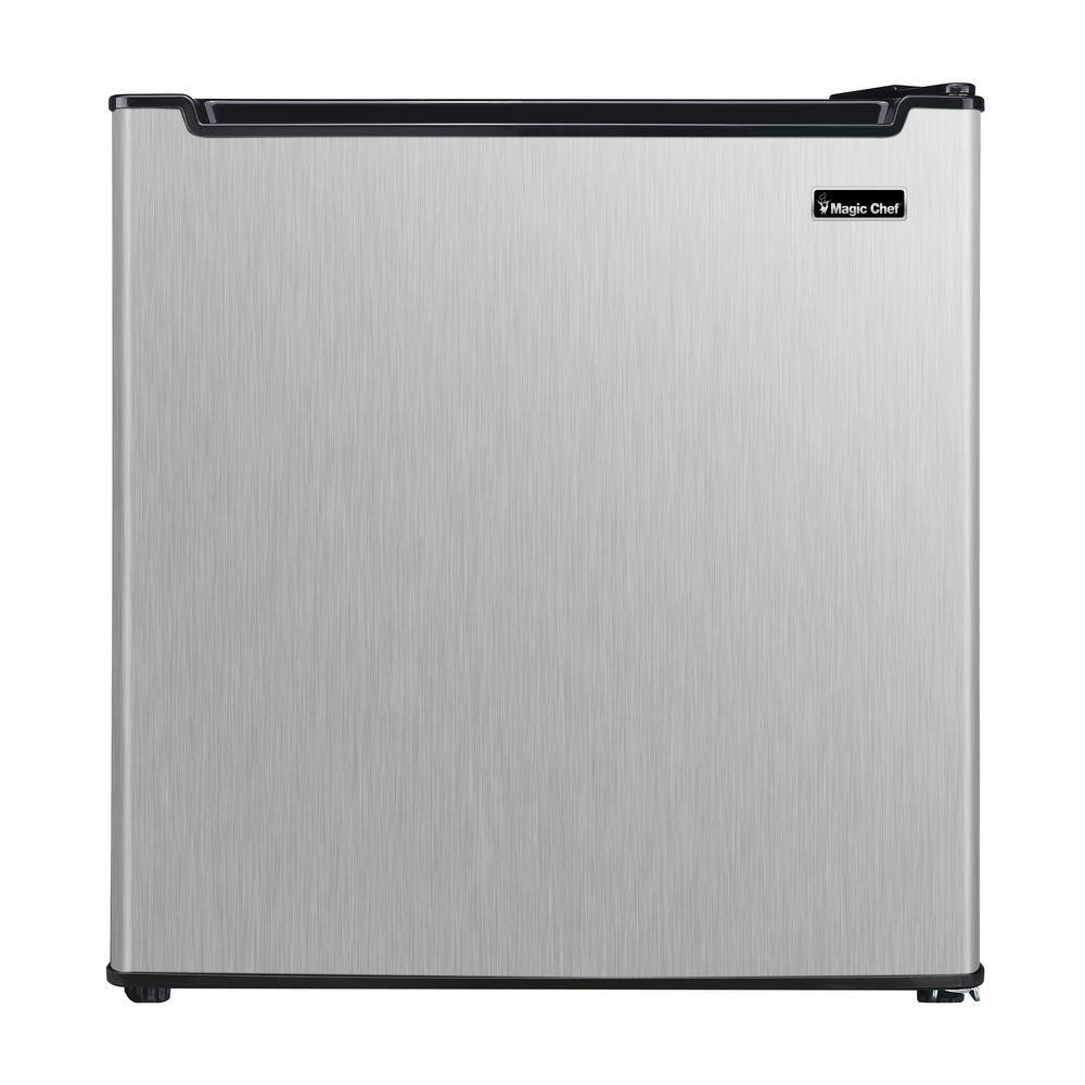 Magic Chef 1.7 cu. ft. Freezerless Mini Fridge in Stainless Steel ...