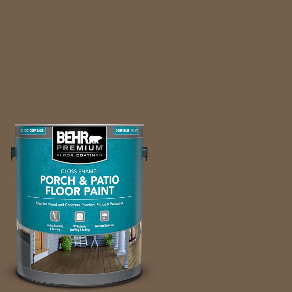 BEHR PREMIUM 1 gal. #MS-46 Chestnut Brown Gloss Enamel Interior ...