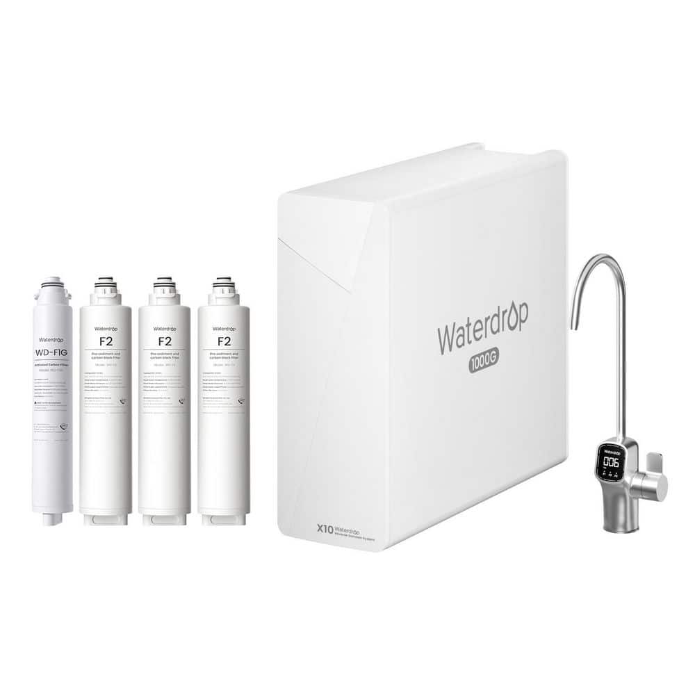 Waterdrop X10 Tankless Undersink RO System, NSF/ANSI 58 and 372-Certified, 1000 GPD, 9-Stage ...