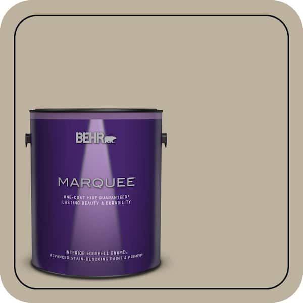 BEHR MARQUEE 1 gal. #750D-4 Pebble Stone Eggshell Enamel Interior Paint ...