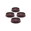 Everbilt 1-3/4 in. Brown Round Smooth Rubber Floor Protector Furniture ...